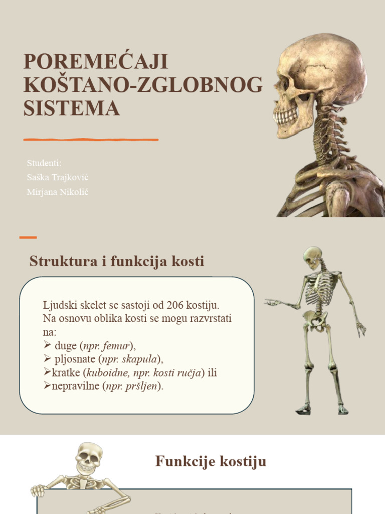 Poremecaji kostano-zglobnog sistema. | PDF
