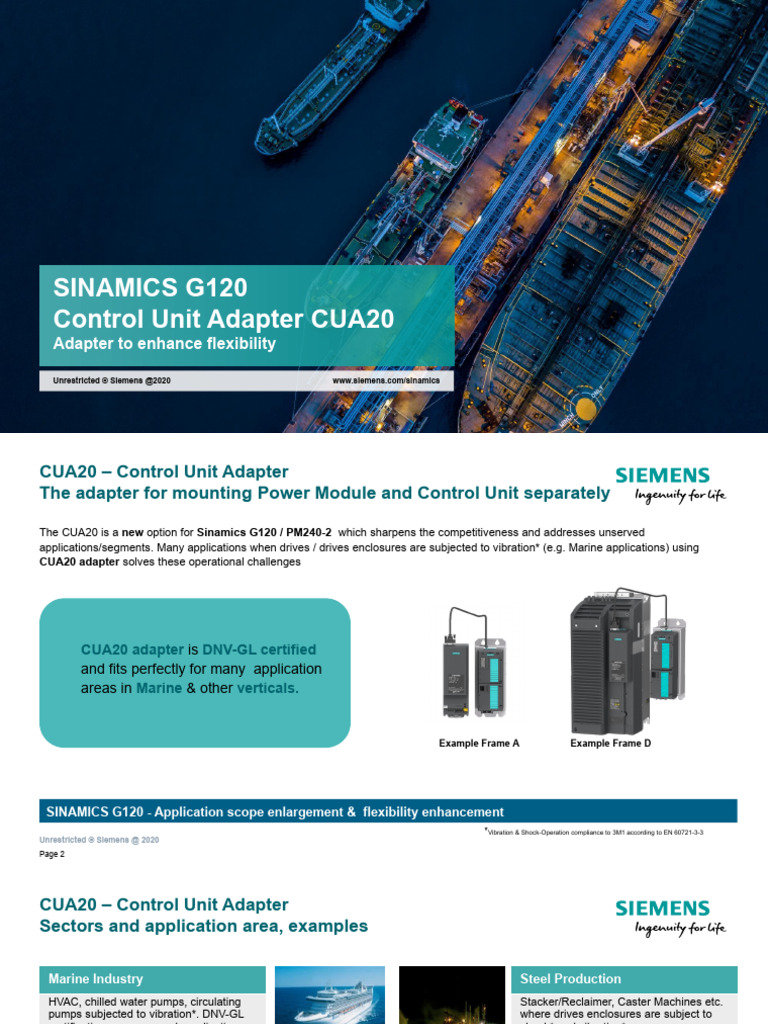 SINAMICS G120 CUA20 Adapter Overview | PDF | Barcode