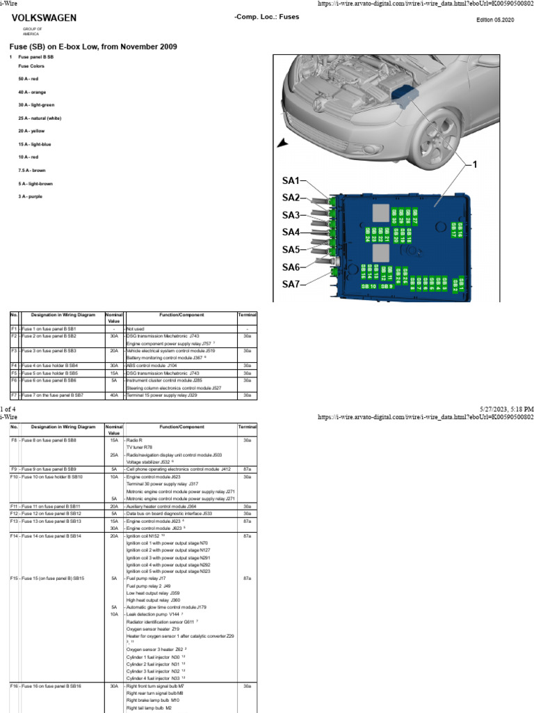 WIRING DIAGRAM - Fuse (SB) On E-Box Low | PDF | Headlamp | Power Supply