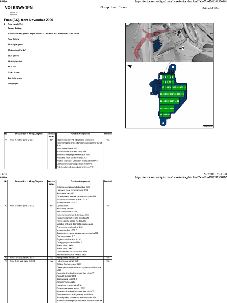 WIRING DIAGRAM - Fuse (SC) | PDF | Fuse (Electrical) | Switch
