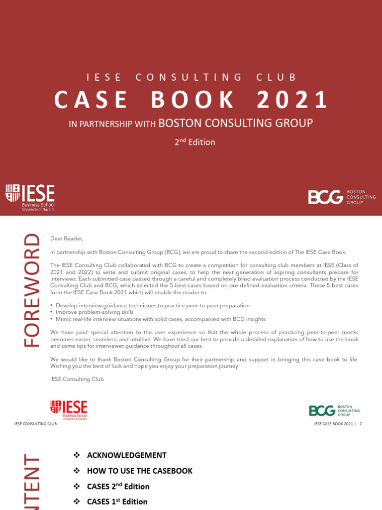 7.IESE Case Book 2021 in Partnership With BCG | PDF | Profit (Economics) | Mergers And Acquisitions