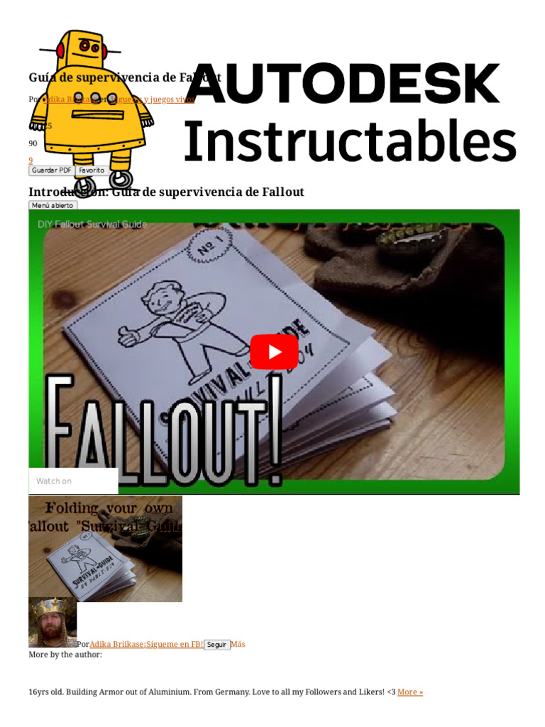 Guía de Supervivencia de Fallout - Instructables | PDF