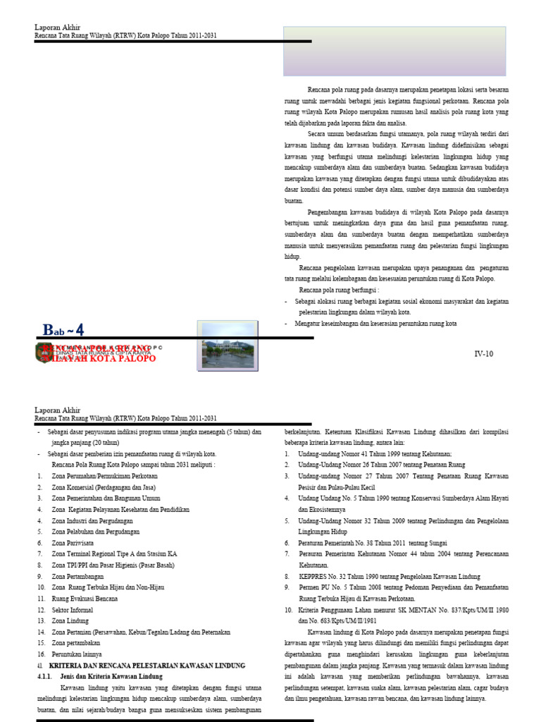 BAB 4 POLA RUANG Final 4 | PDF