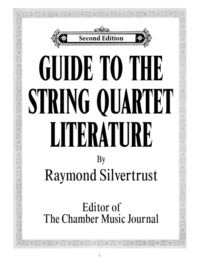 Guide To String Quartets 2nd Edition | PDF | String Quartet | Chamber Music