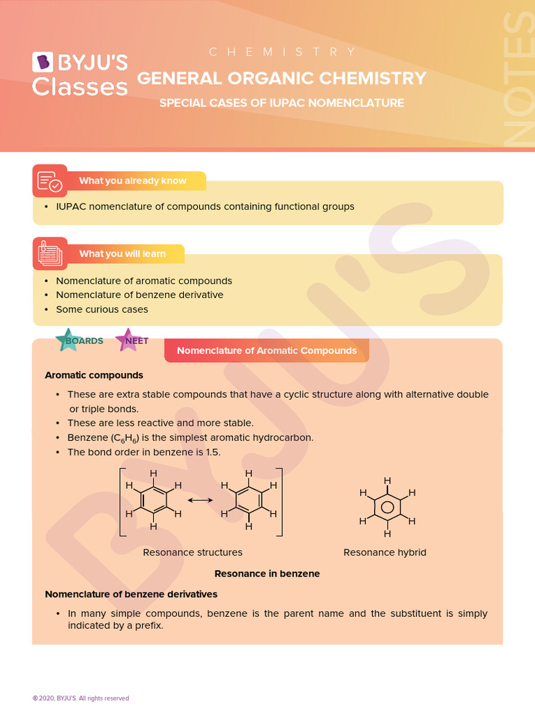 6-Special Cases of IUPAC Nomenclature | PDF | Methyl Group | Functional ...