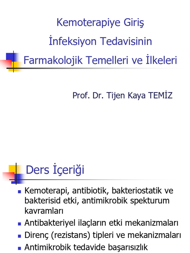 8. Enfeksiyon tedavisine giriş | PDF