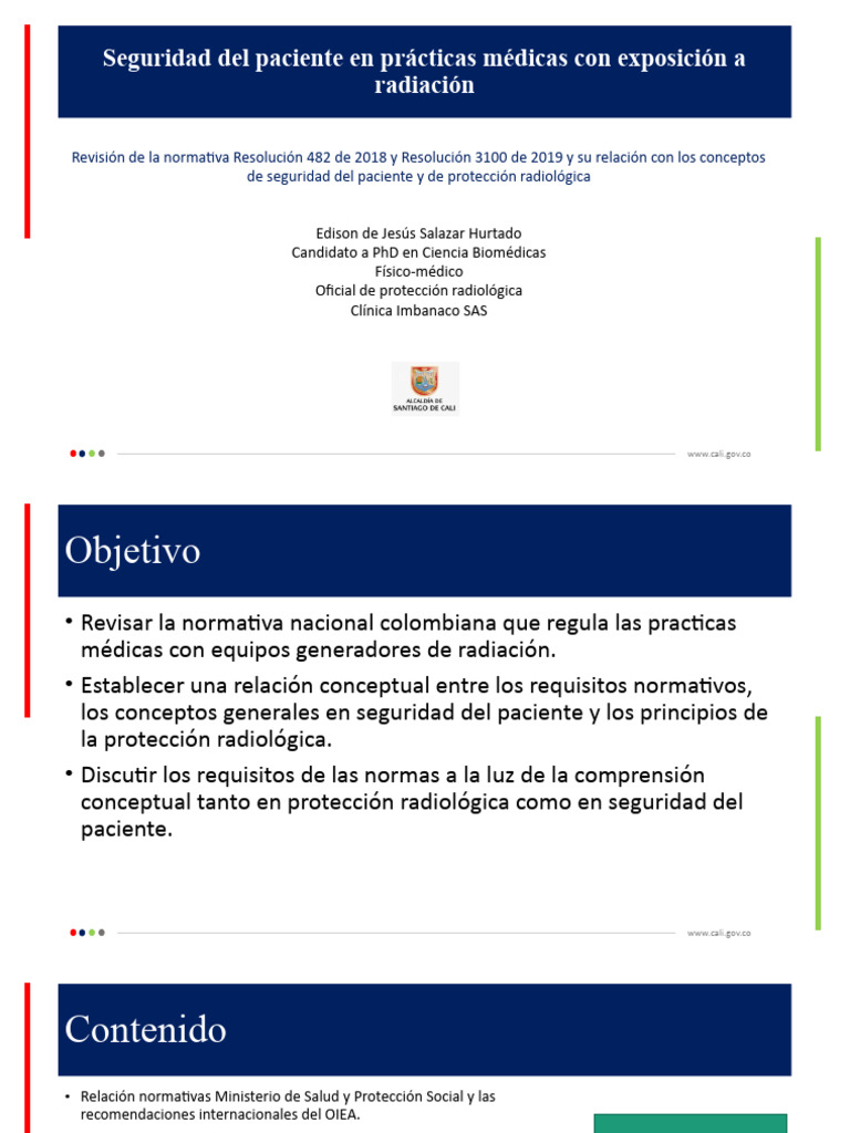 Seguridad Del Paciente en Prácticas Médicas Con Exposición - Secretaría ...