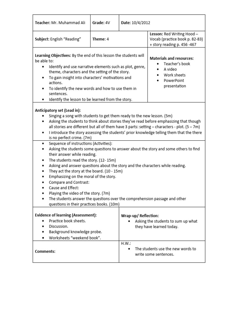 Red Writing Hood | Download Free PDF | Reading Comprehension | Human ...