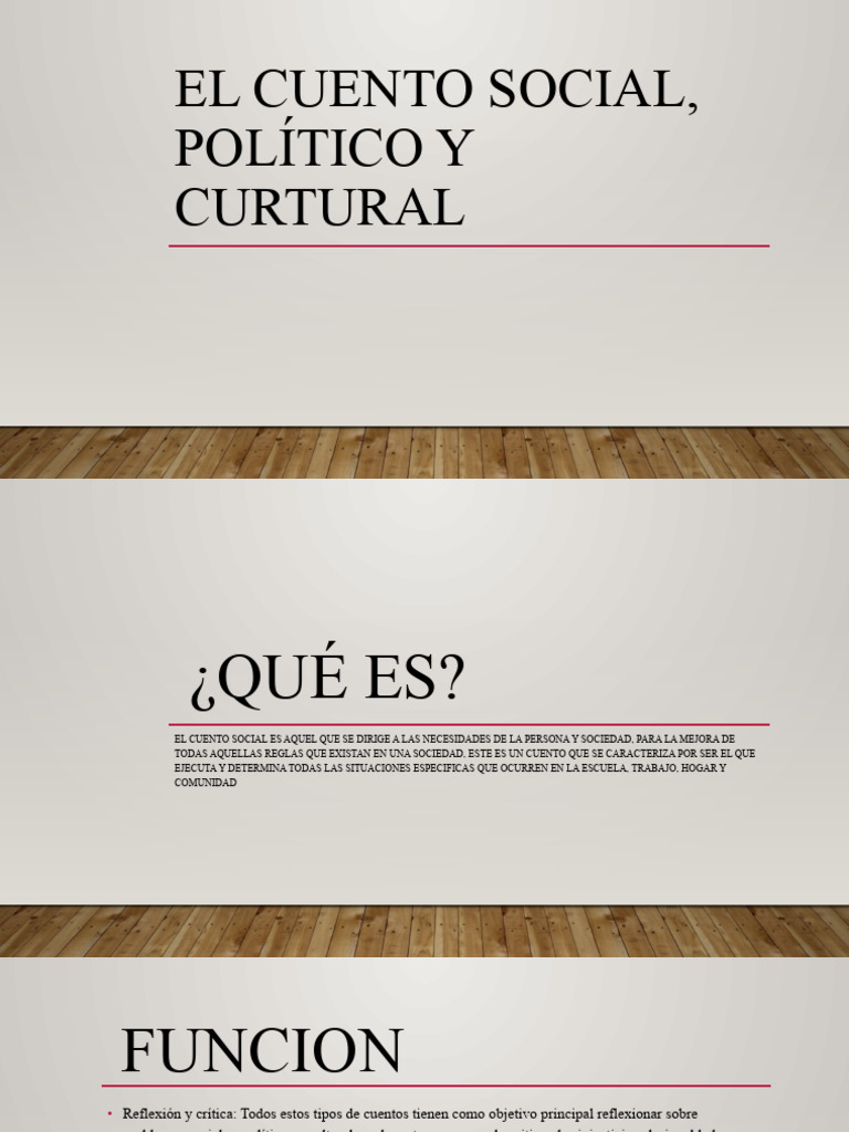 El Cuento Social, Político y Curtural | PDF | Exclusión social | Sociedad