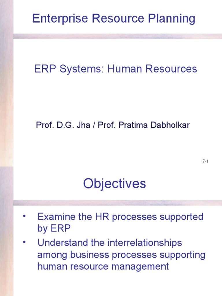 ERP HR Systems: Processes & Modules | PDF | Enterprise Resource ...