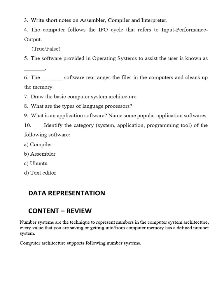 Data Representation - Notes & Worksheet | PDF | Logic Gate | Character ... Data Representation - Notes & Worksheet | PDF | Logic Gate | Character ...