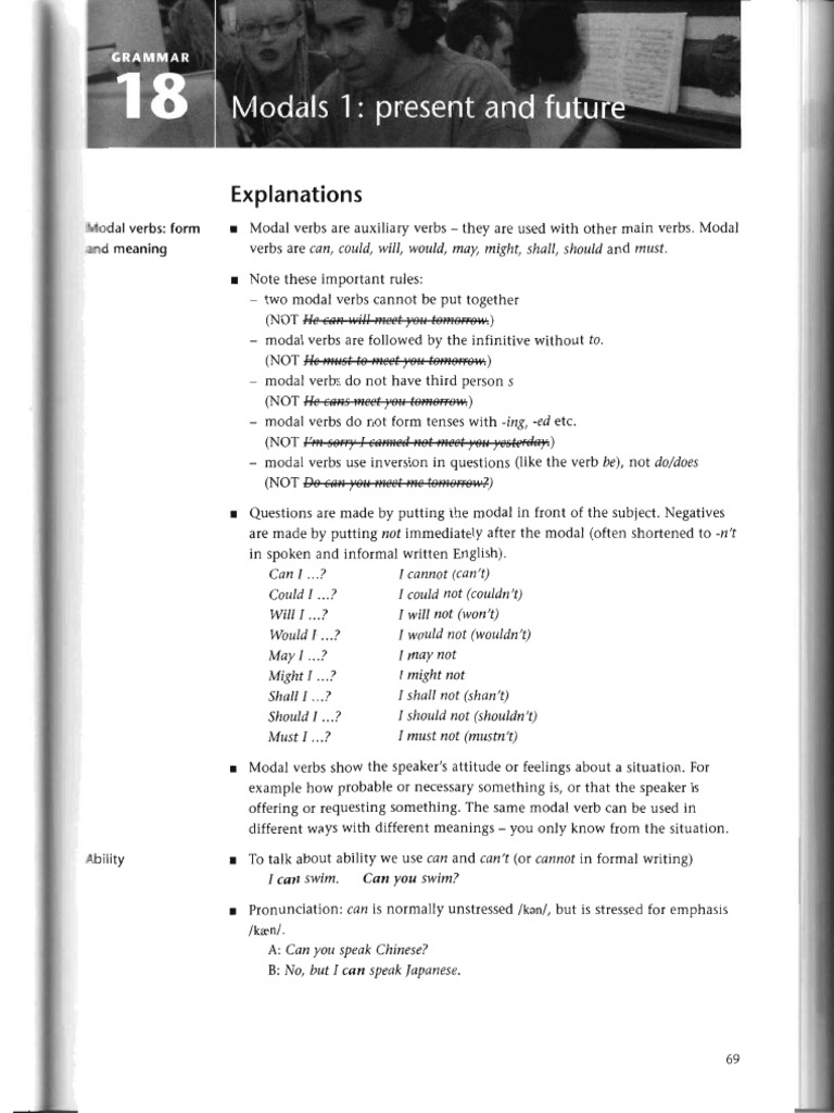 Intermediate Language Practice - Present and Future Modals Rules ...