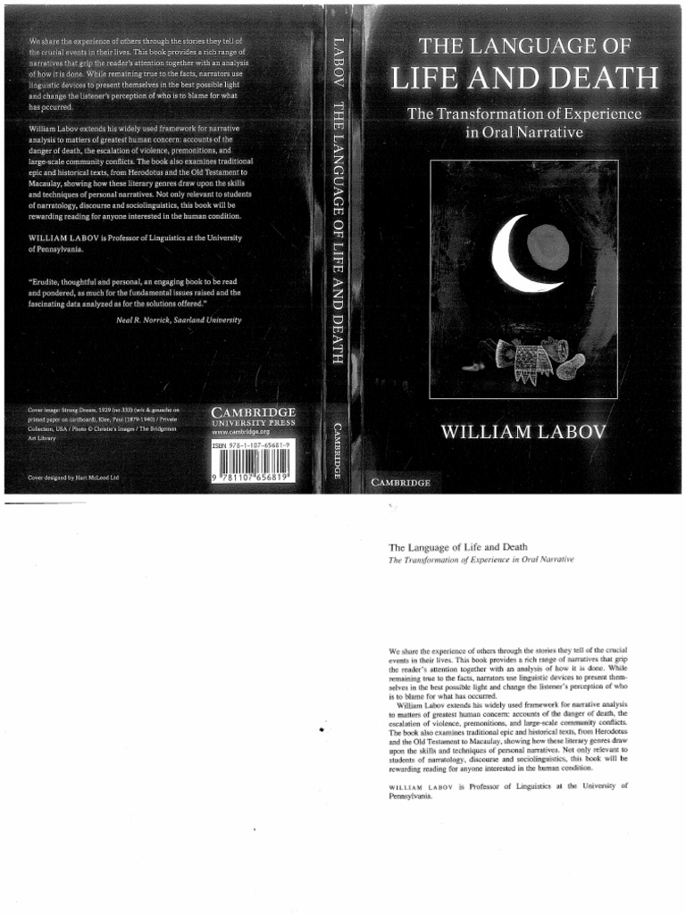 THE LANGUAGE OF LIFE AND DEATH Completo | PDF