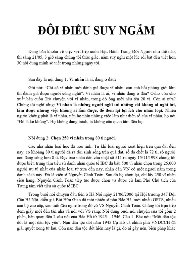 Đôi Điều Suy Ngẫm | PDF