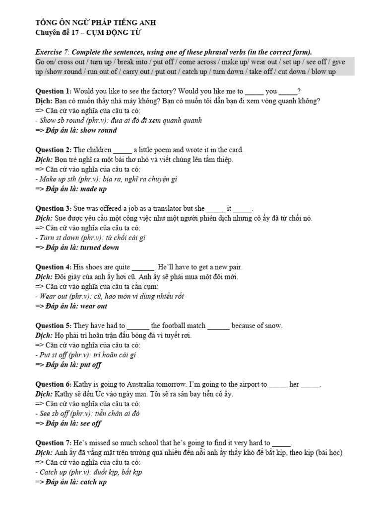 CD17 Exercise 7 KEY | PDF