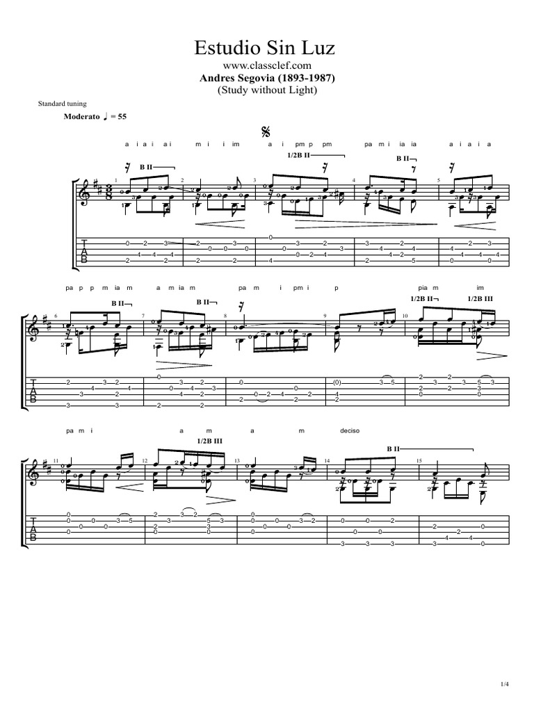 Estudio Sin Luz Study Without Light by Andres Segovia | PDF
