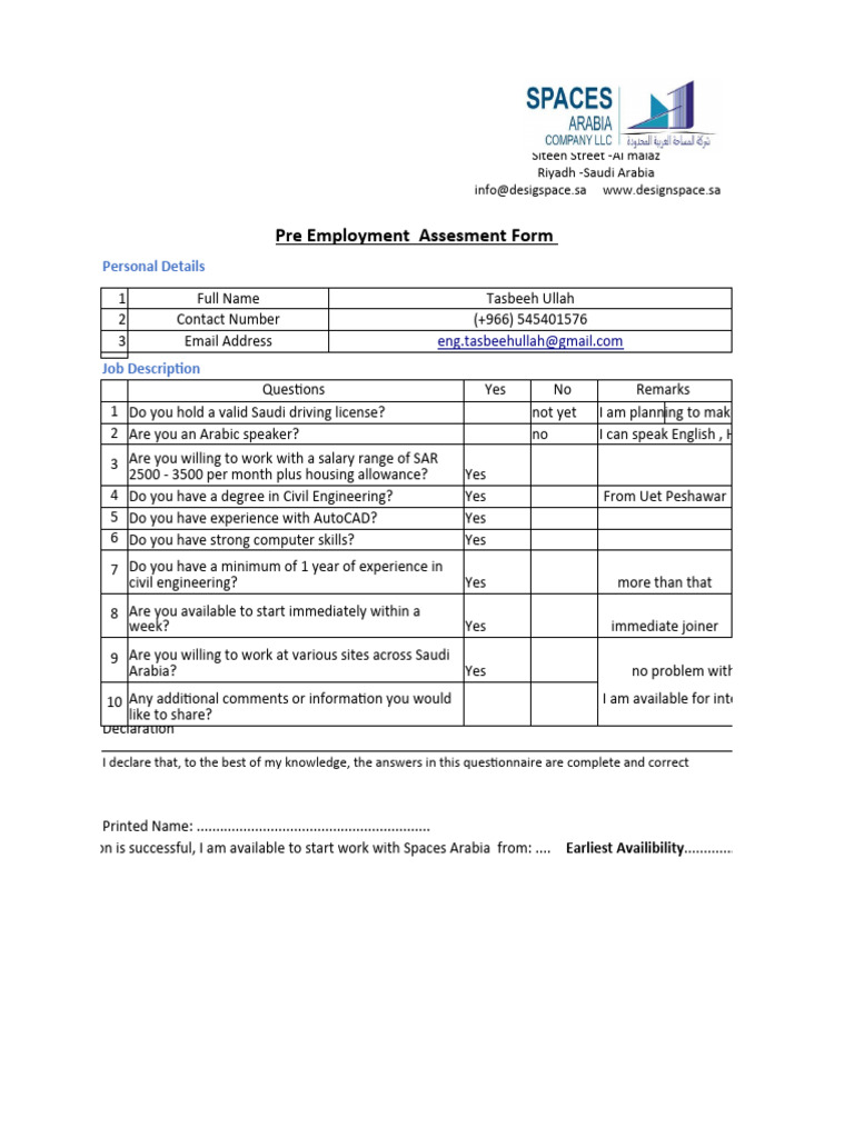 Engr Tasbeeh Ullah 20-Jun-24 | PDF