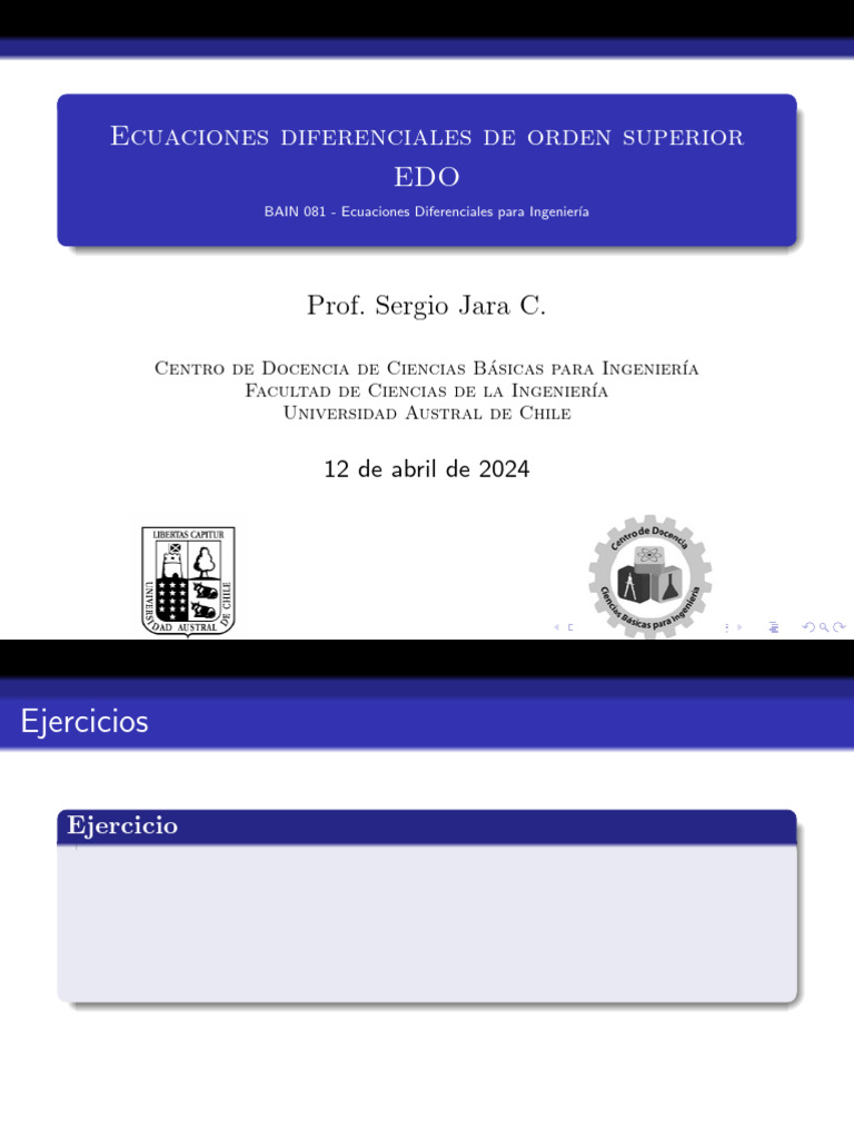 003 Ejercicios EDO Homogeneas | PDF | Ecuaciones | Ecuaciones diferenciales