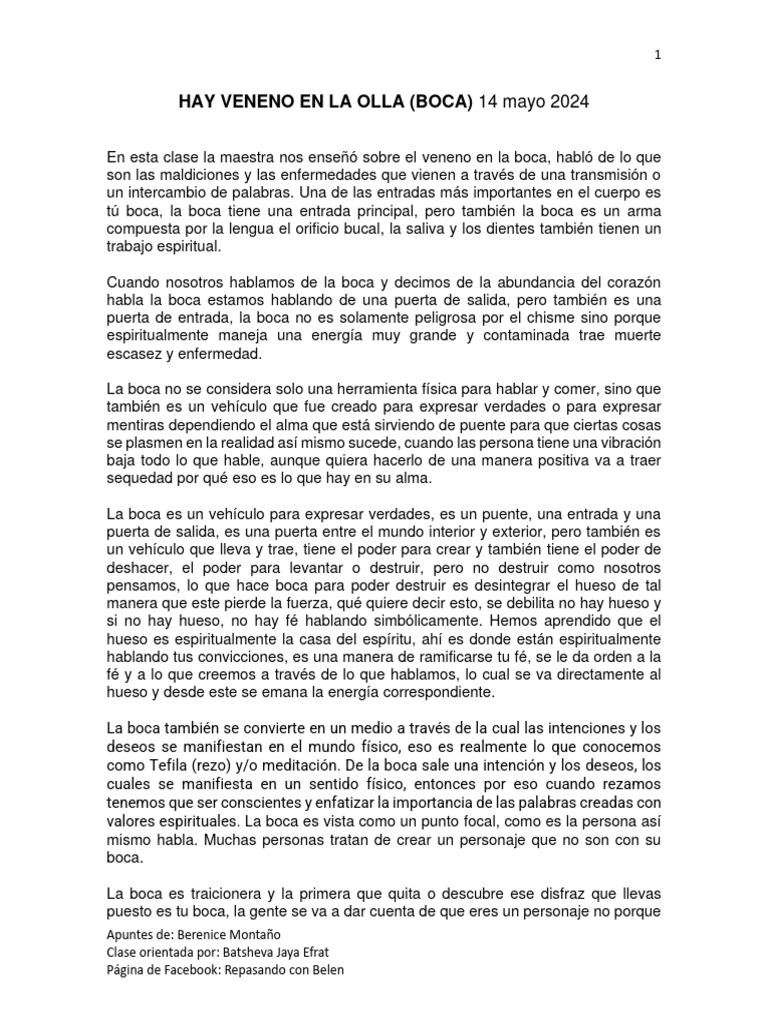 Hay Veneno en La Olla Boca | PDF | Boca