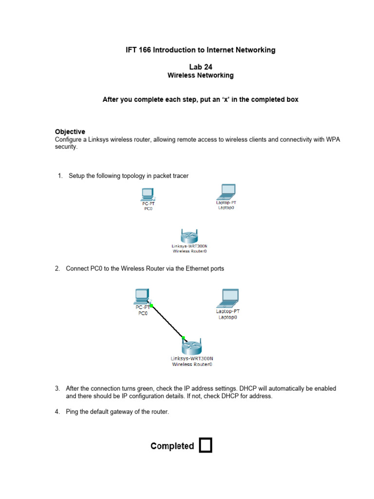 Lab 24 (Wireless - Network) | PDF | Ip Address | Computer Network