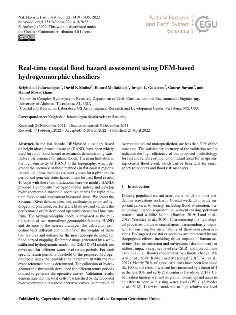 Real-time coastal flood hazard assessment using DEM-based | Download Free PDF | Flood | Receiver ...
