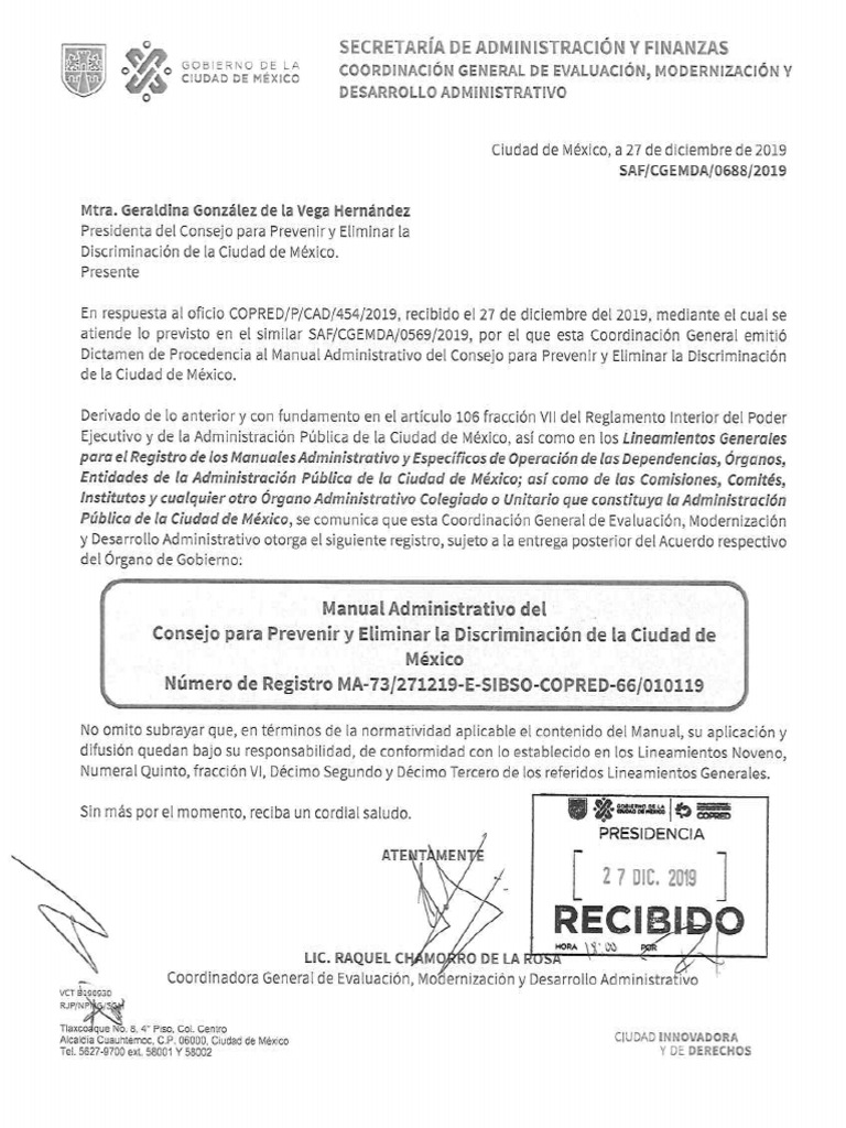 Manual Admon Copred | PDF