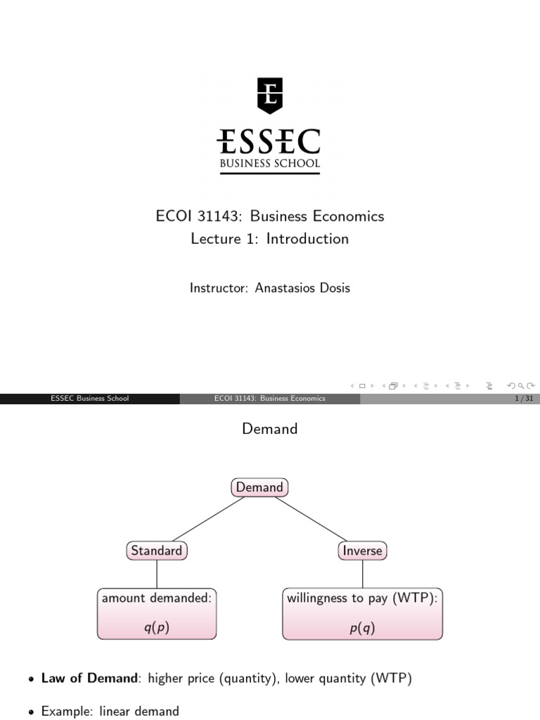 Session #1-1 | PDF | Demand | Perfect Competition
