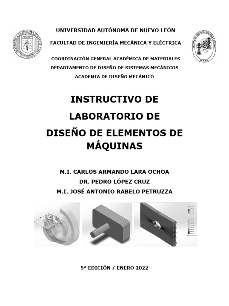 instructivo del lab de diseño de elem de maq v2024 | PDF | Engranaje | Diseño