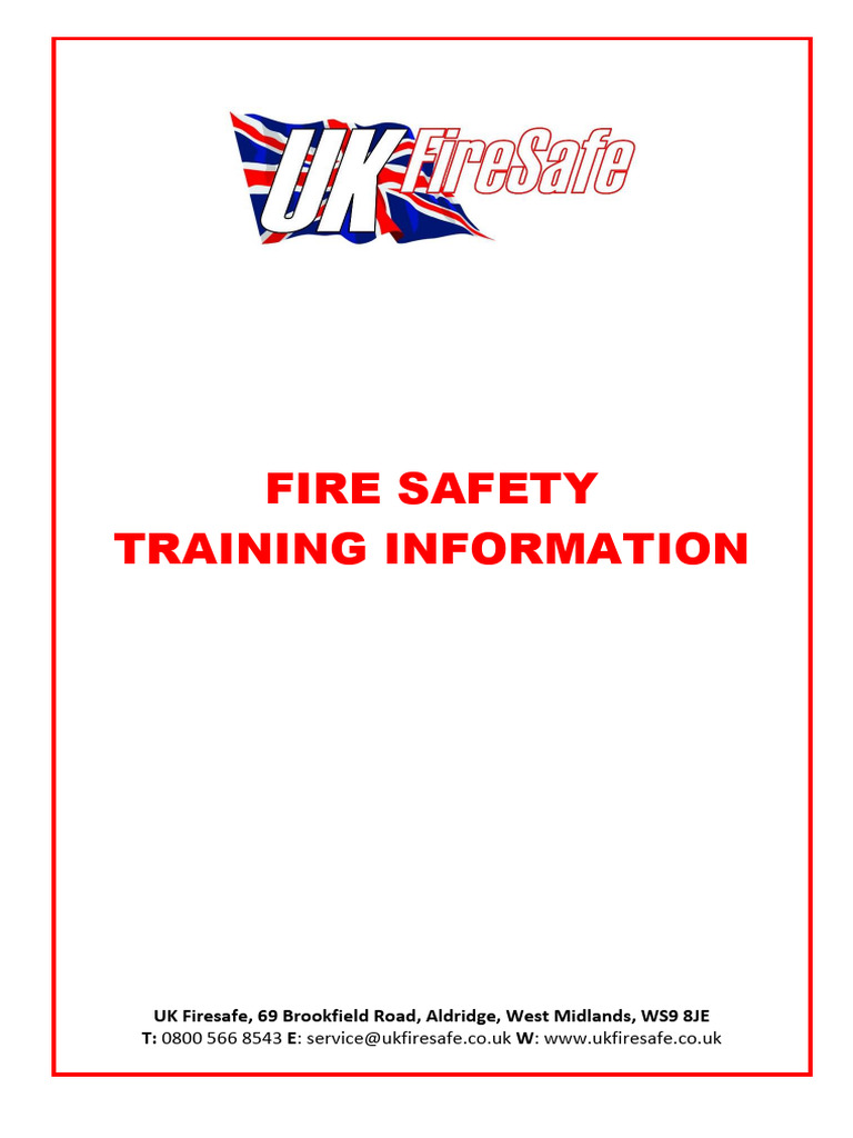Training - Presentation Info | PDF | Fire Safety | Firefighting