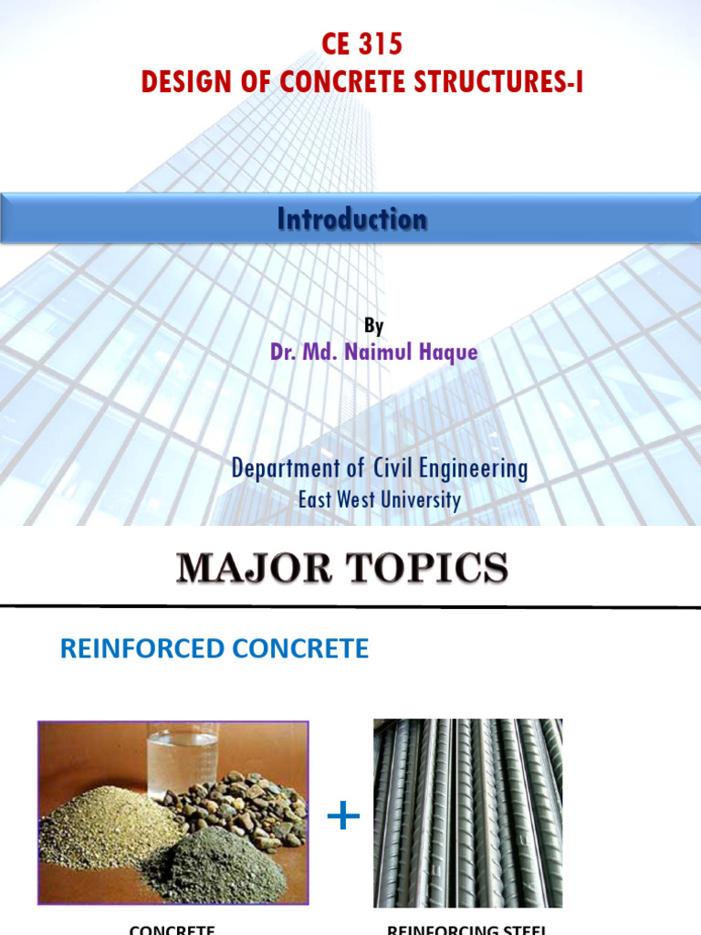 Lecture 1 Pdf Concrete Reinforced Concrete
