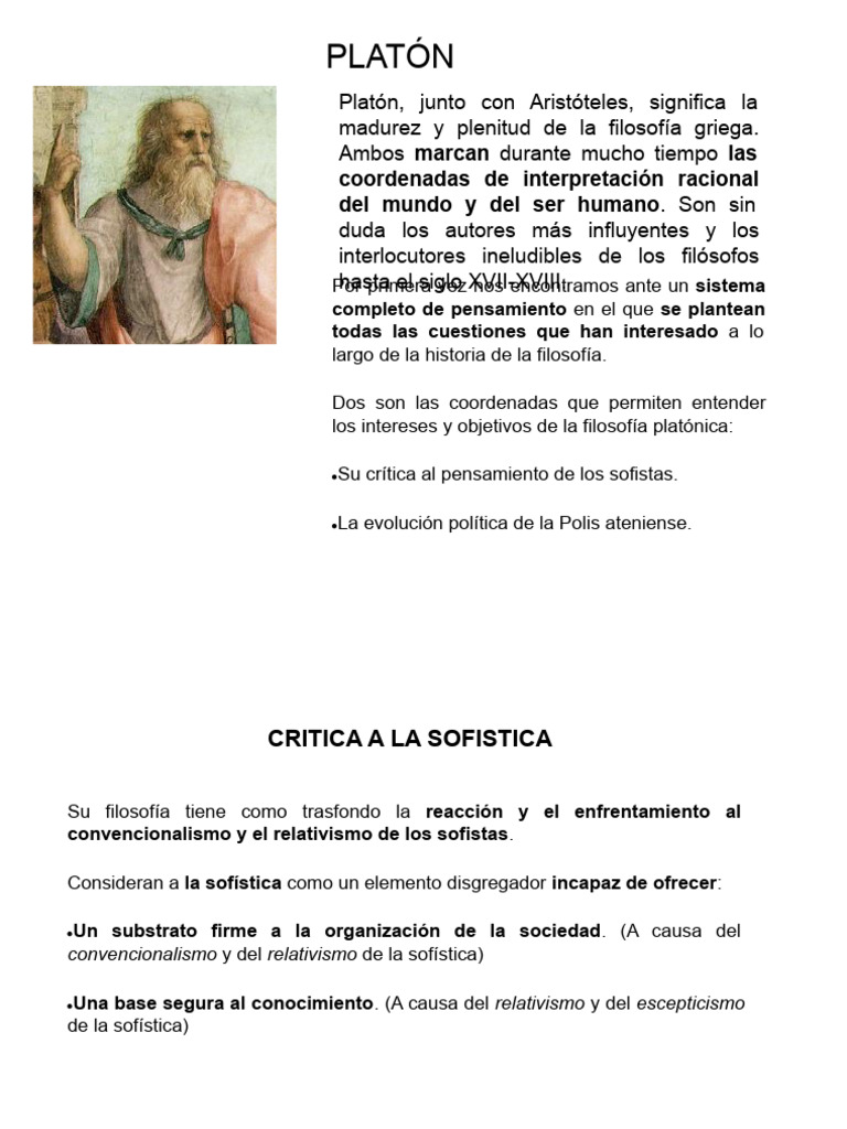 Crítica de Platón a la Sofística | PDF | Platón | Sócrates
