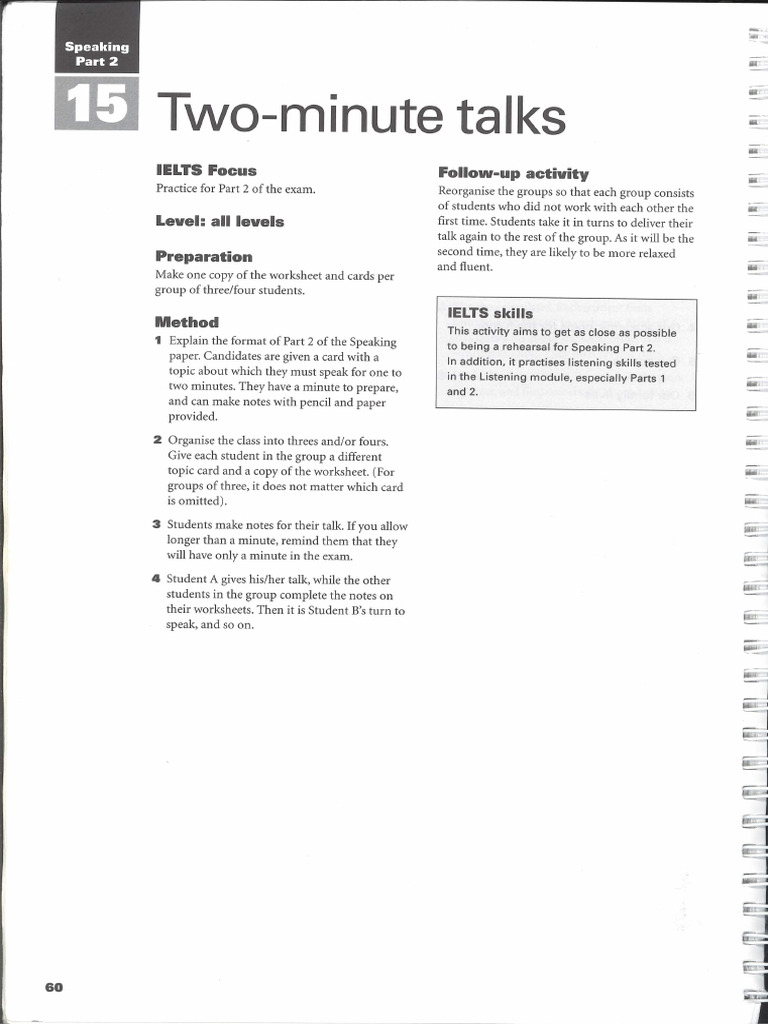 IELTS Speaking Tasks | PDF