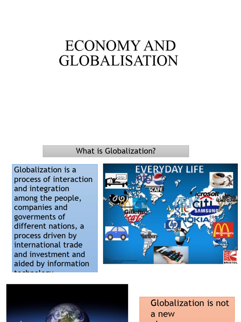 Economy and Globalisation | PDF | Economic System | Market (Economics)