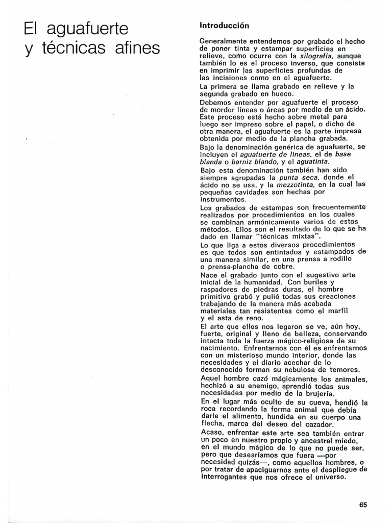 Aguafuerte y Técnicas Afines | PDF