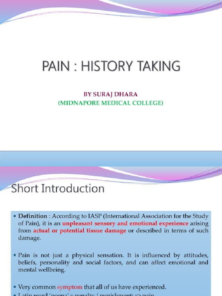 Pain History Taking | PDF