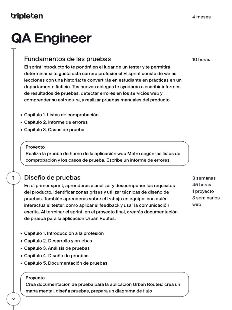 QA Engineer Bootcamp Plan de Estudios.pdf.PDF | PDF | Software de la aplicacion | Aplicación movil