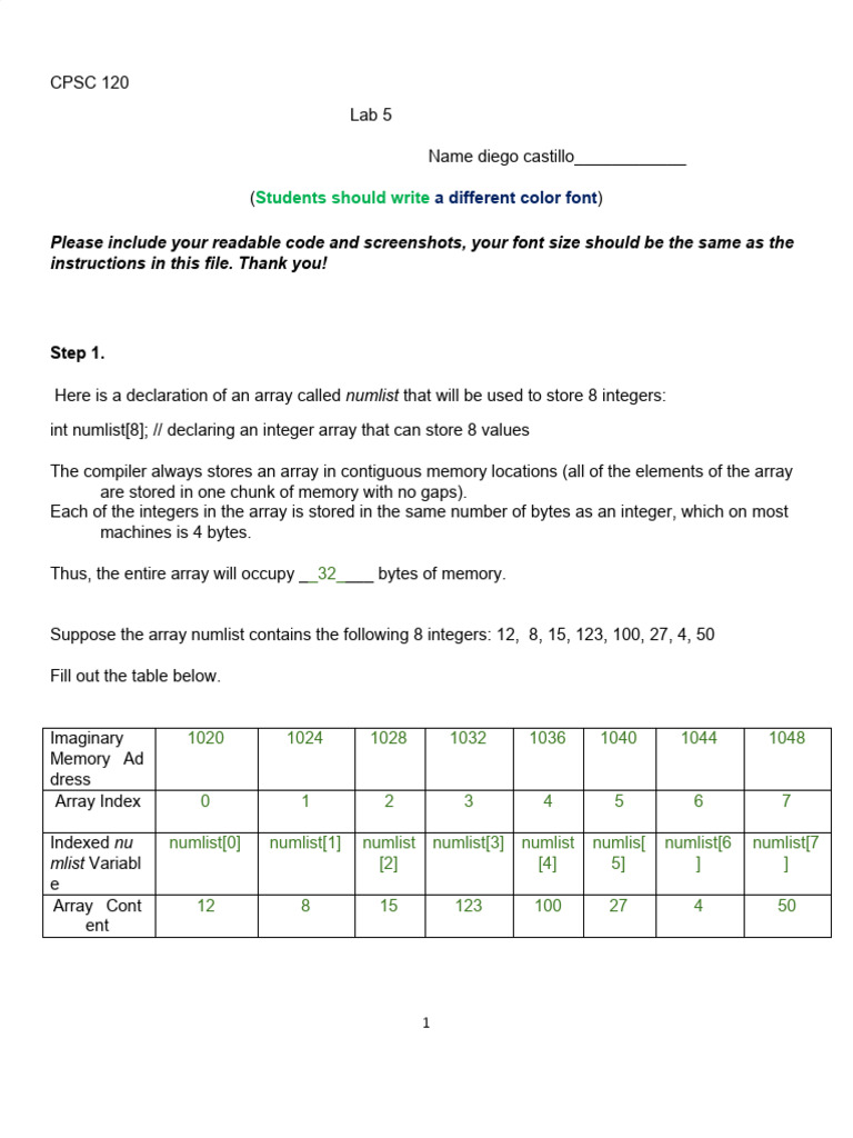 Lab5 Array | PDF | Integer (Computer Science) | Boolean Data Type