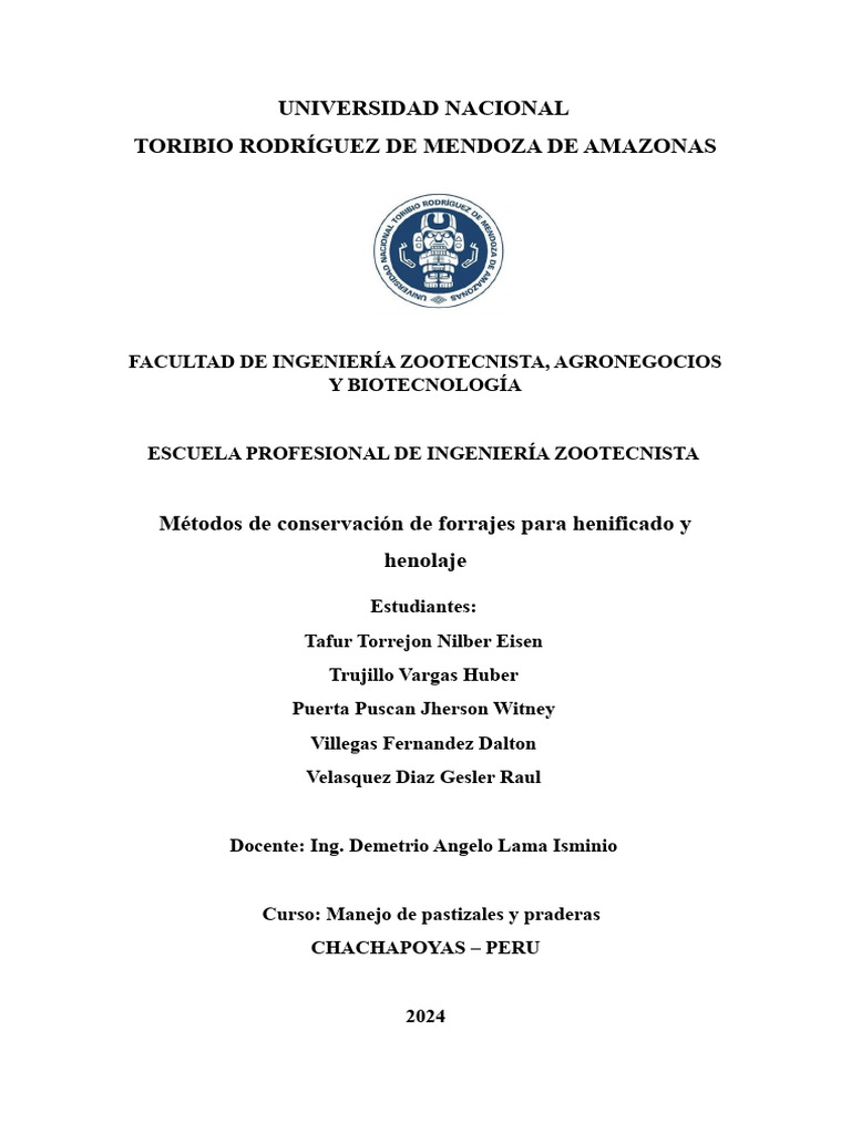 FORRAJE | PDF | Heno | Pasto