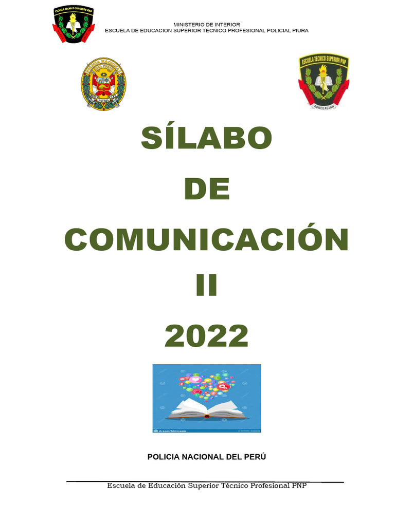 Silabo Desarrollado de Comunicación Ii | PDF | Comunicación | Habla