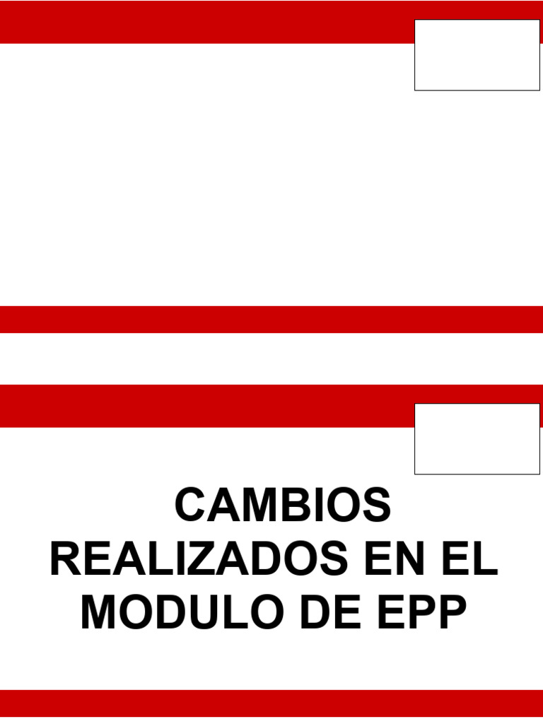Cambios en el Módulo de EPP | PDF