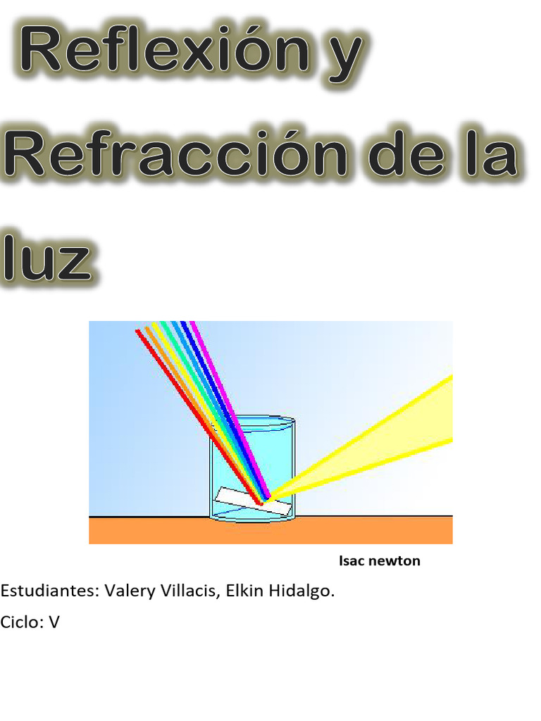 Reflexión y Refracción de La Luz | PDF | Refracción | Dispersión (óptica)