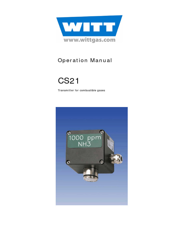 TransmitterWITT CS21 Eng | PDF | Calibration | Voltage