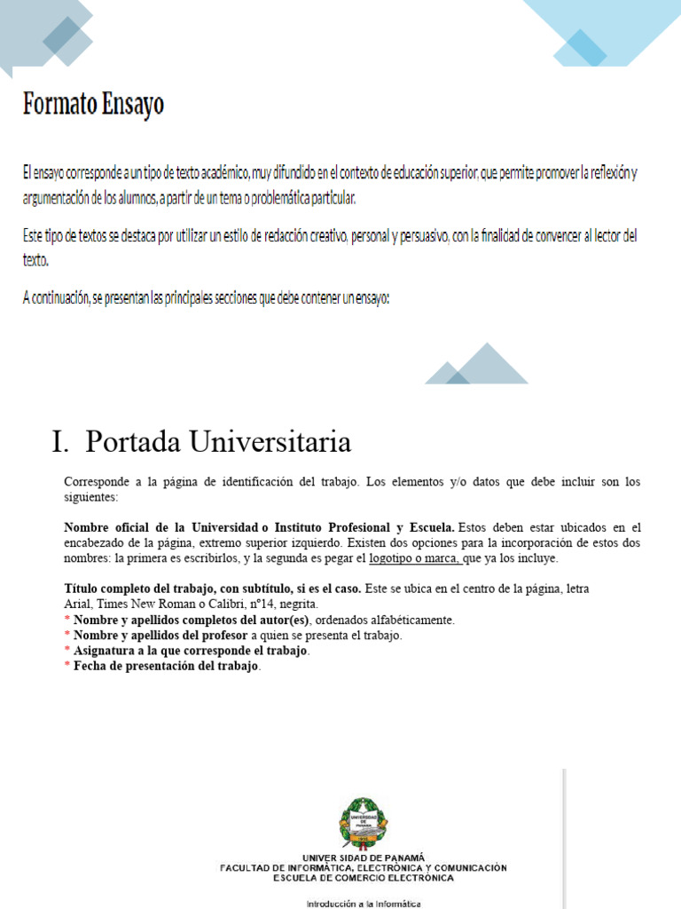 Formato de Ensayo | PDF