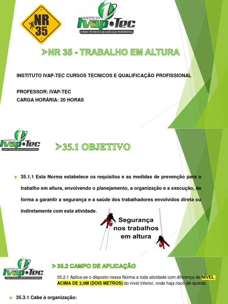 NR 35: Segurança no Trabalho em Altura | PDF | Desenvolvimento profissional