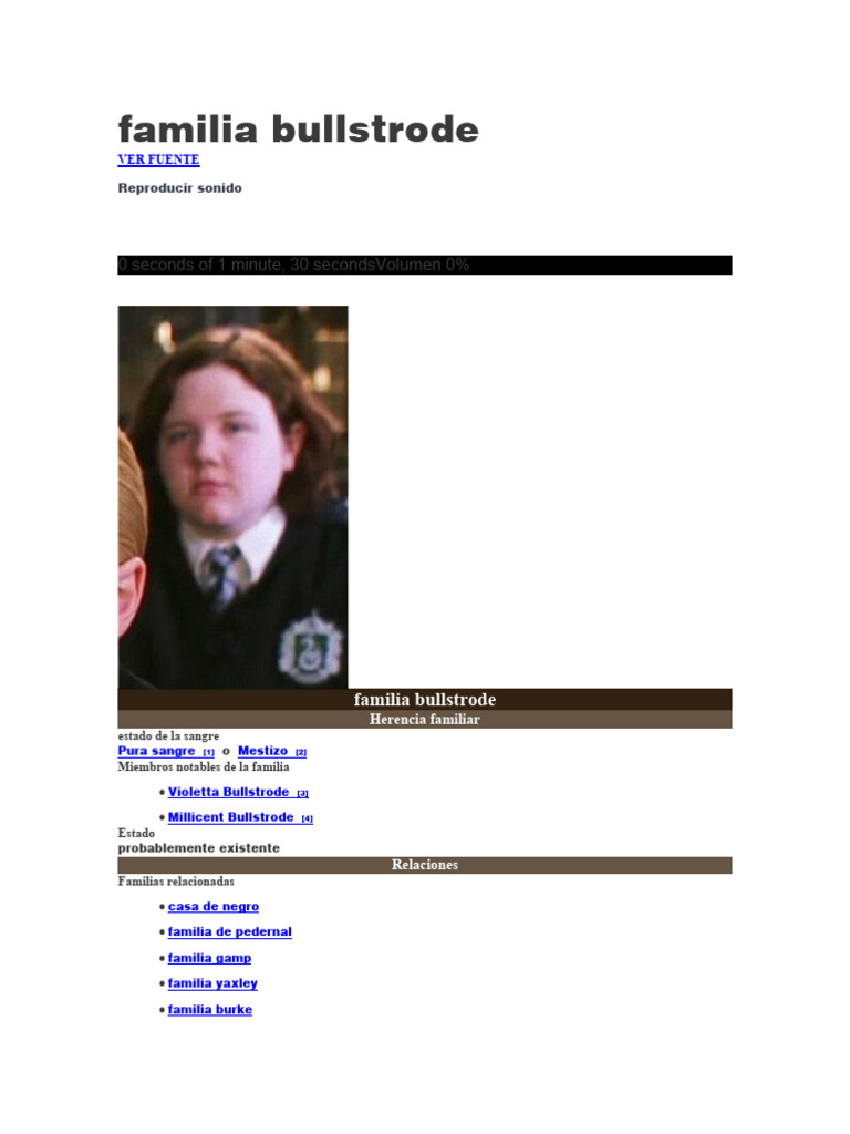Familia Bullstrode | PDF | Harry Potter | Mundos de fantasía