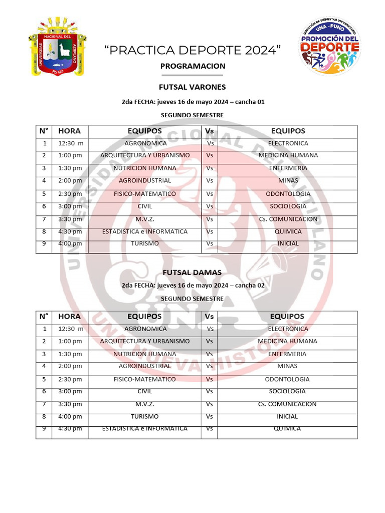 Practica Deporte 2da Fecha PDF | PDF