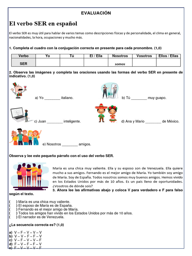 Uso del Verbo SER y ESTAR en Español | PDF | Verbo | Sintaxis
