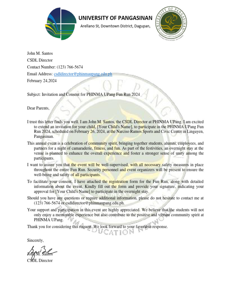 FDC 2024 Excuse Letter CEA Department | PDF | Career & Growth | Social ...