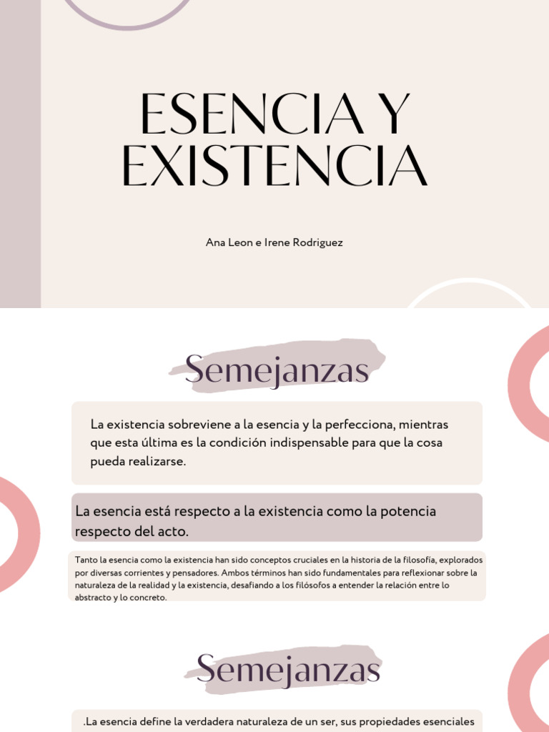 Filosofía | PDF | Existencia | Esencia