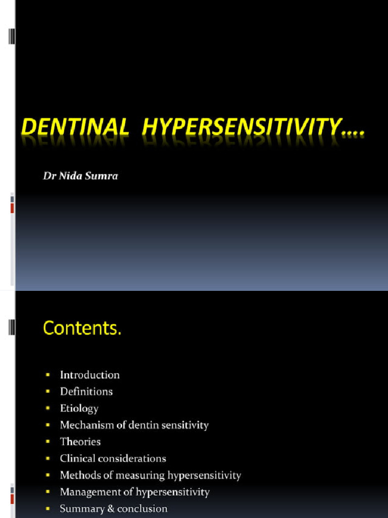 Dentinal Hypersensitivity 50857634 50857634 | PDF